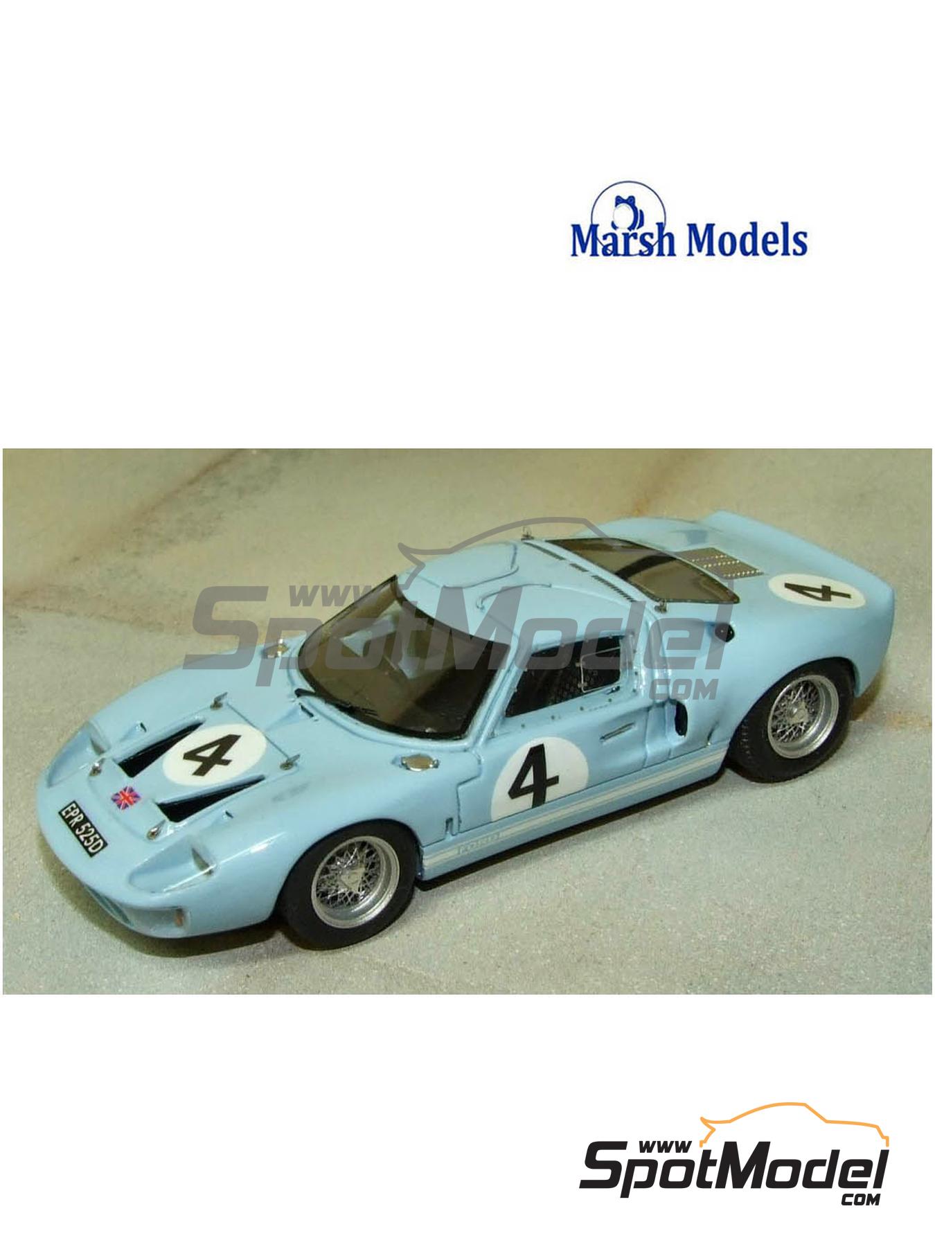 Marsh Models MM264: Car scale model kit 1/43 scale - Ford GT40 Ford English Team #4 - Chris Amon ...